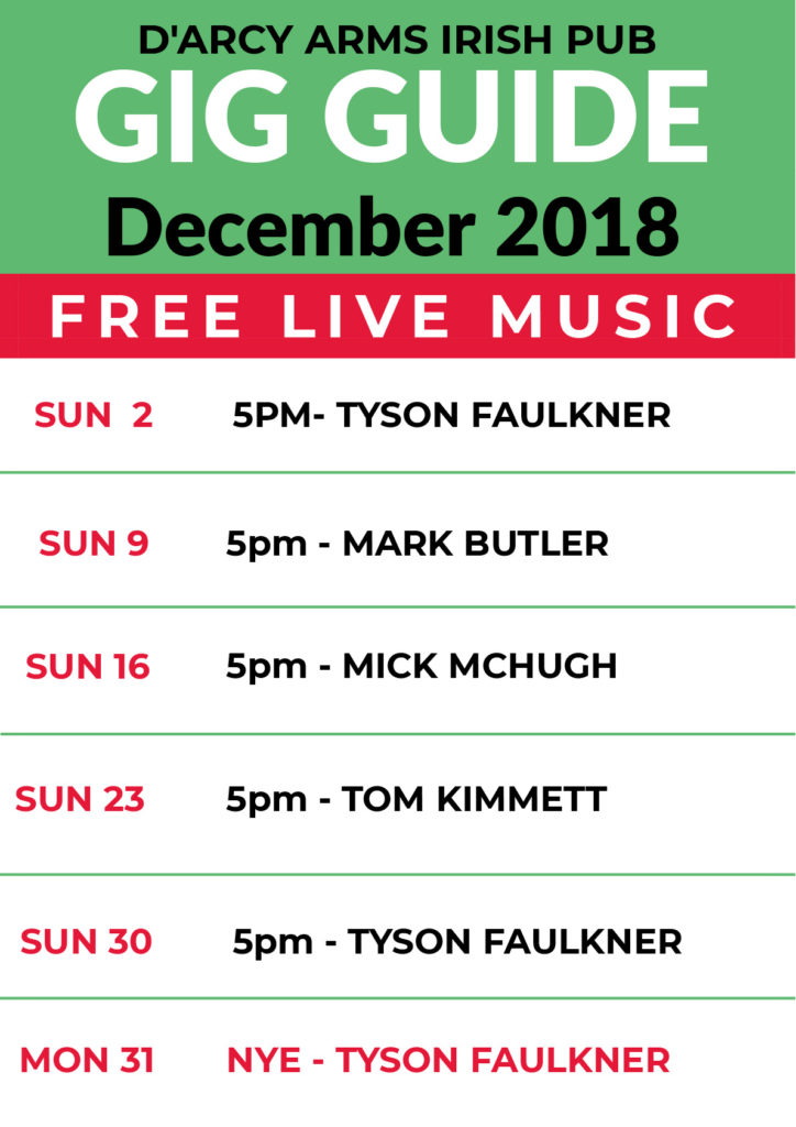 gig-guide-Dec18 - D'Arcy Arms